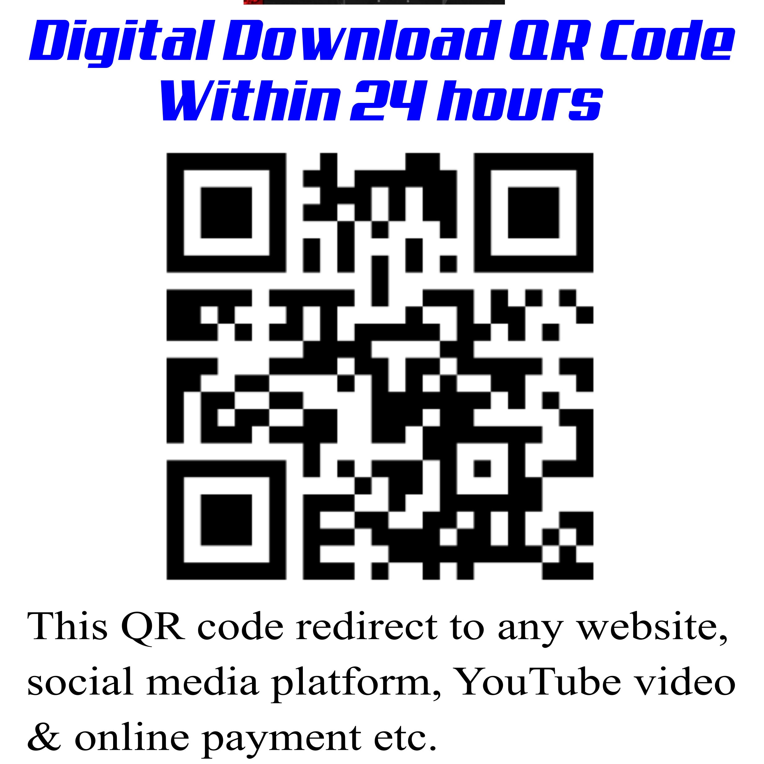 Custom Digital QR Code Download in PNG Format Within 24 Hrs. - Etsy