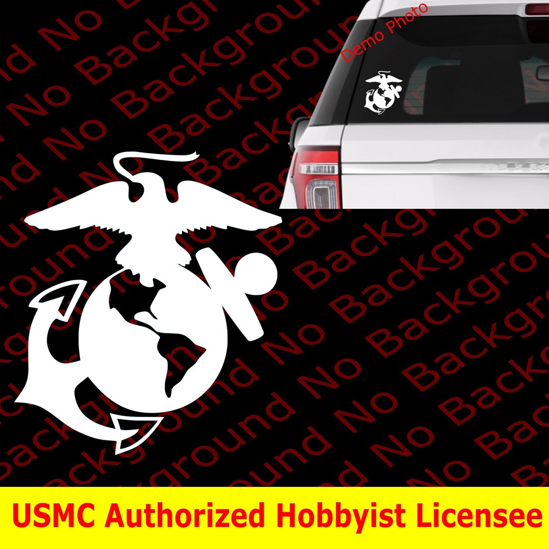 USMC Marines EGA Logo Die Cut Vinyl Decal Semper Fidelis Eagle, Globe ...