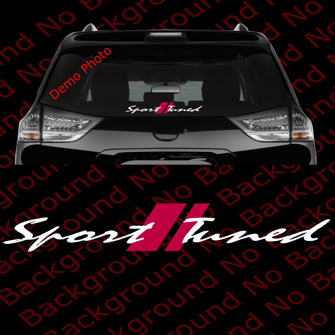 Sport Tuned With Dashes Racing Stripes Car Race Window Windshield Die ...