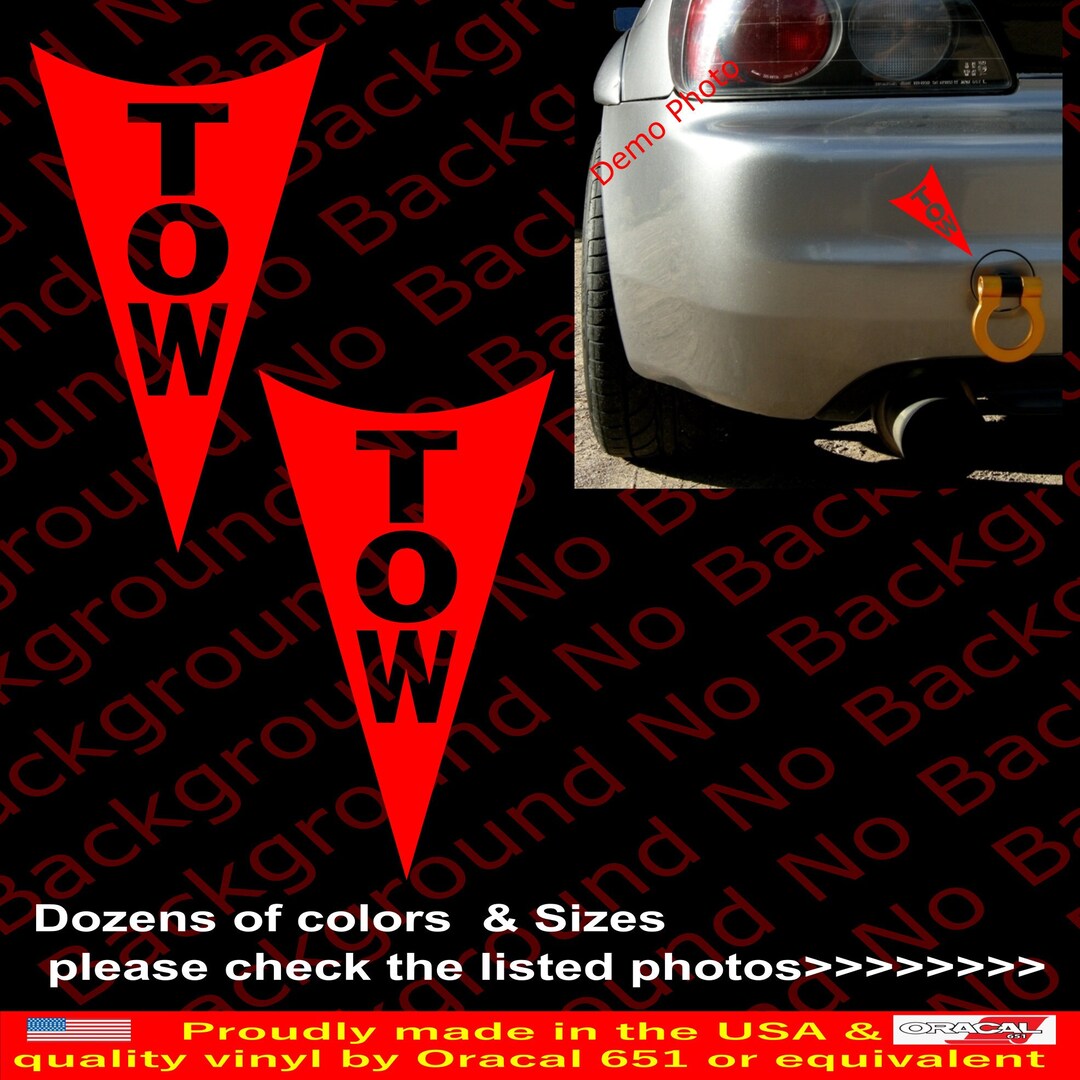 2 Pieces X TOW Arrow Vinyl Die Cut Decal Sticker for Mini 86 Subie ...