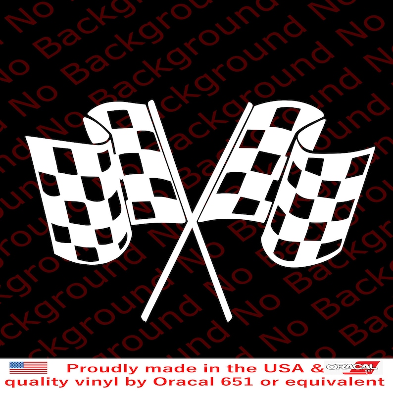 Dual Checkered Flags Vinyl Die Cut Decal Winning Racing Final Lap ...