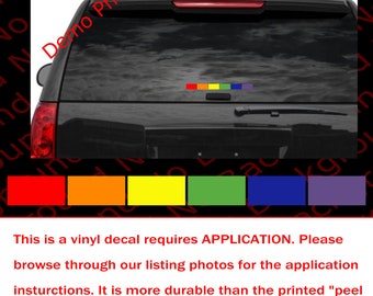 Rainbow Distressed US Flag Reflective or Matte Vinyl Decal Sticker or ...