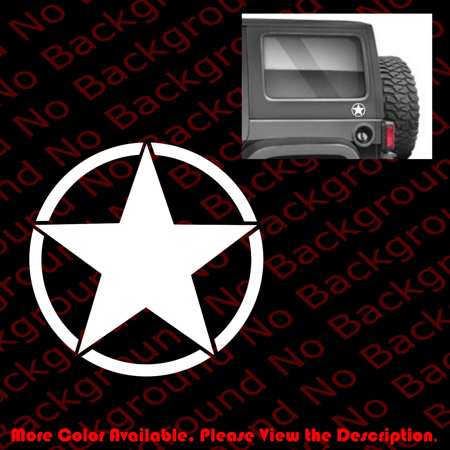 Paper Bumper Stickers Many Colors & Sizes Military STAR Die Cut Vinyl ...