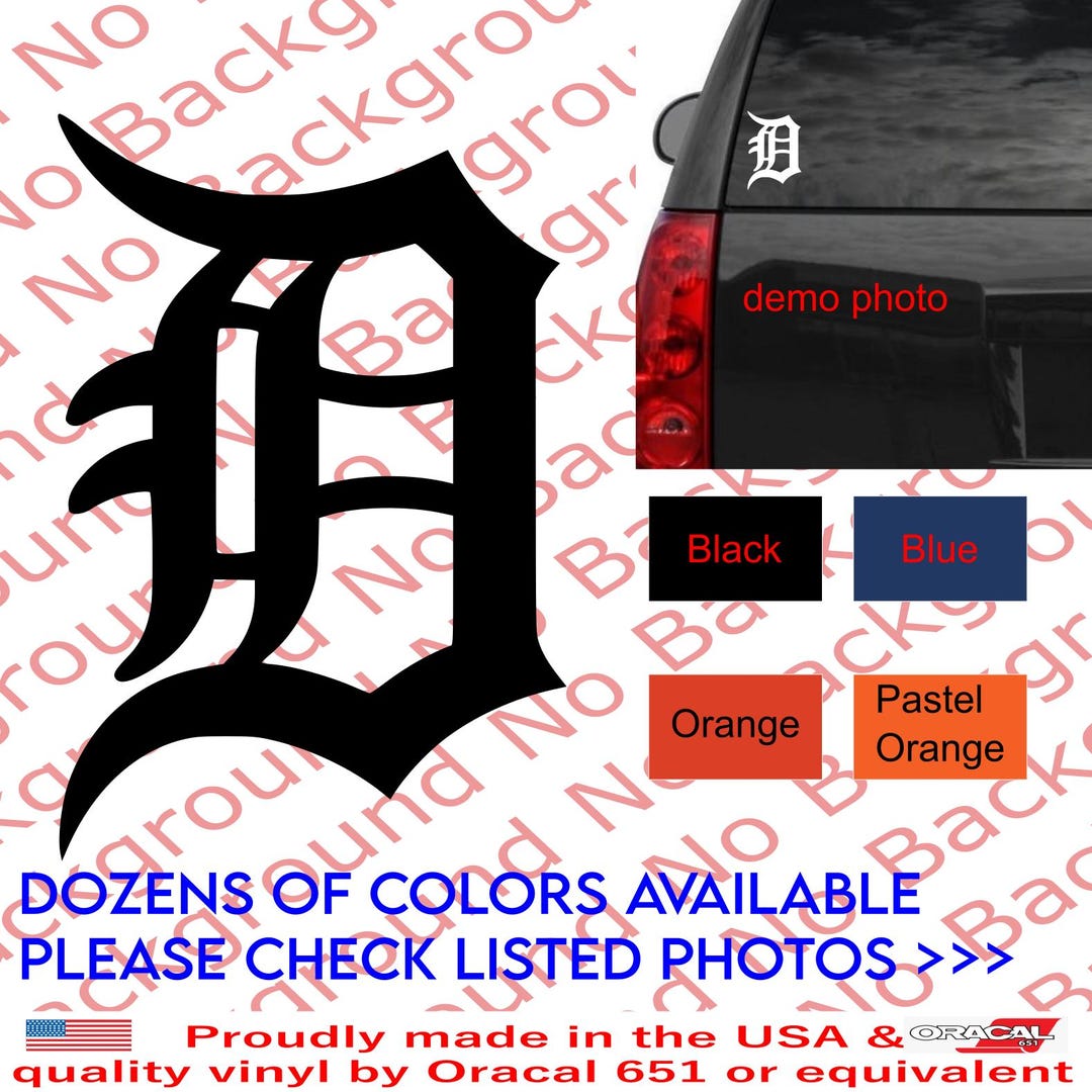 Many Colors & Sizes - Old English D Car Windows Vinyl Die Cut Decal for ...