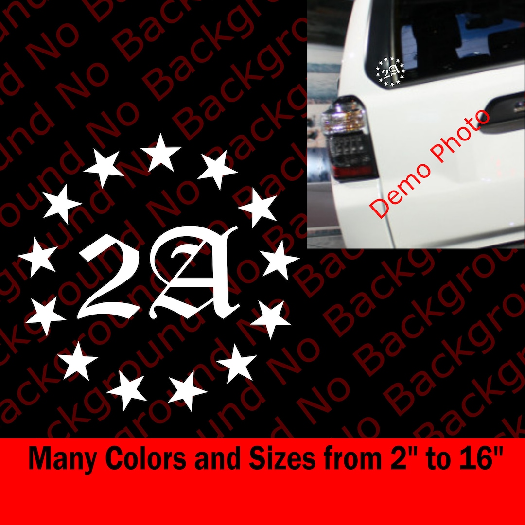 Many Colors & Sizes Old English 2nd Amendment 2A Vinyl Window Die Cut ...