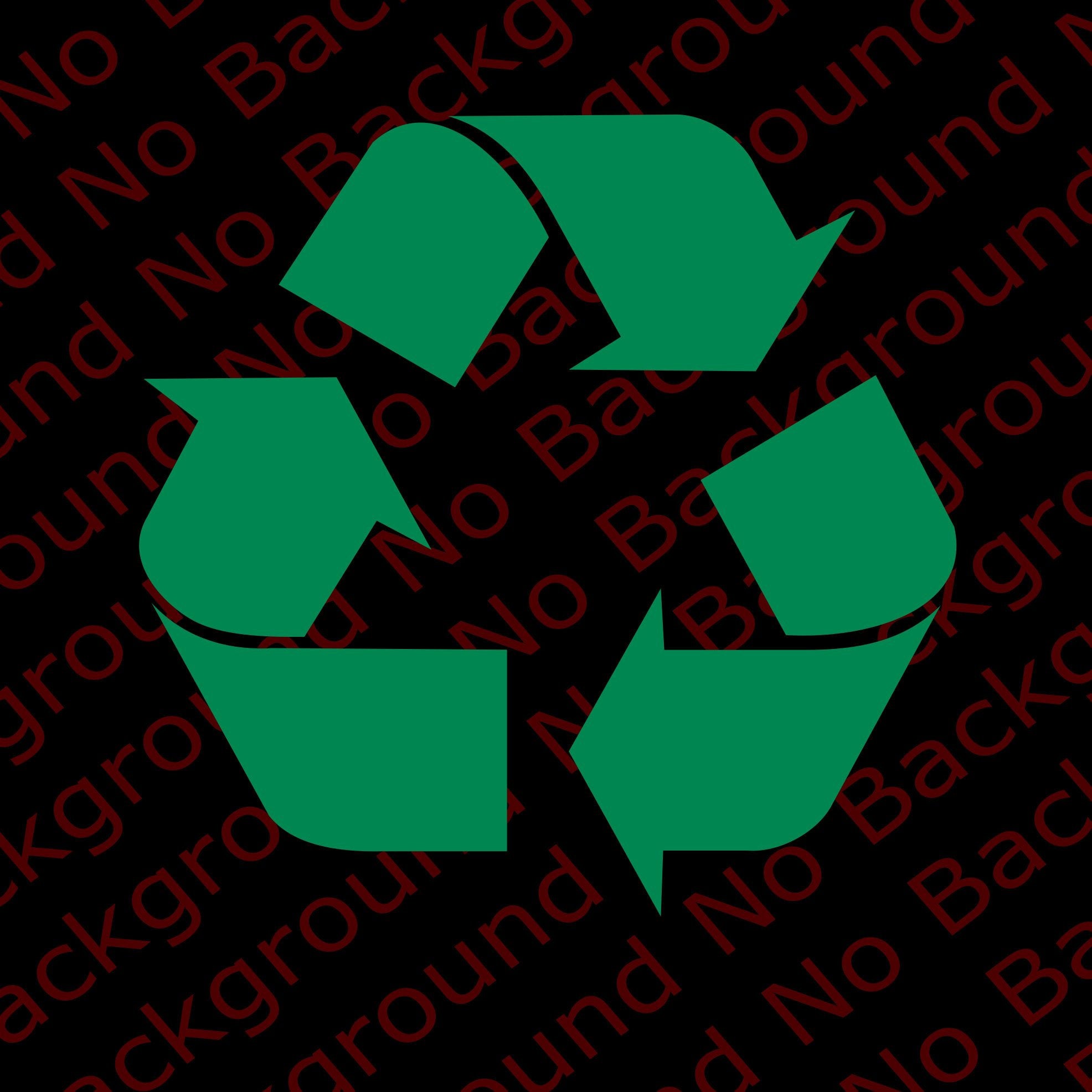 RECYCLING Sign Only Symbol No Background Recycle Vinyl Die Cut | Etsy