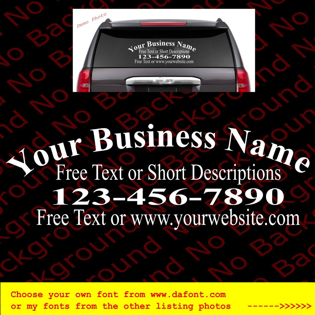 Many Colors & Sizes - Custom Business Company Name Services Information ...
