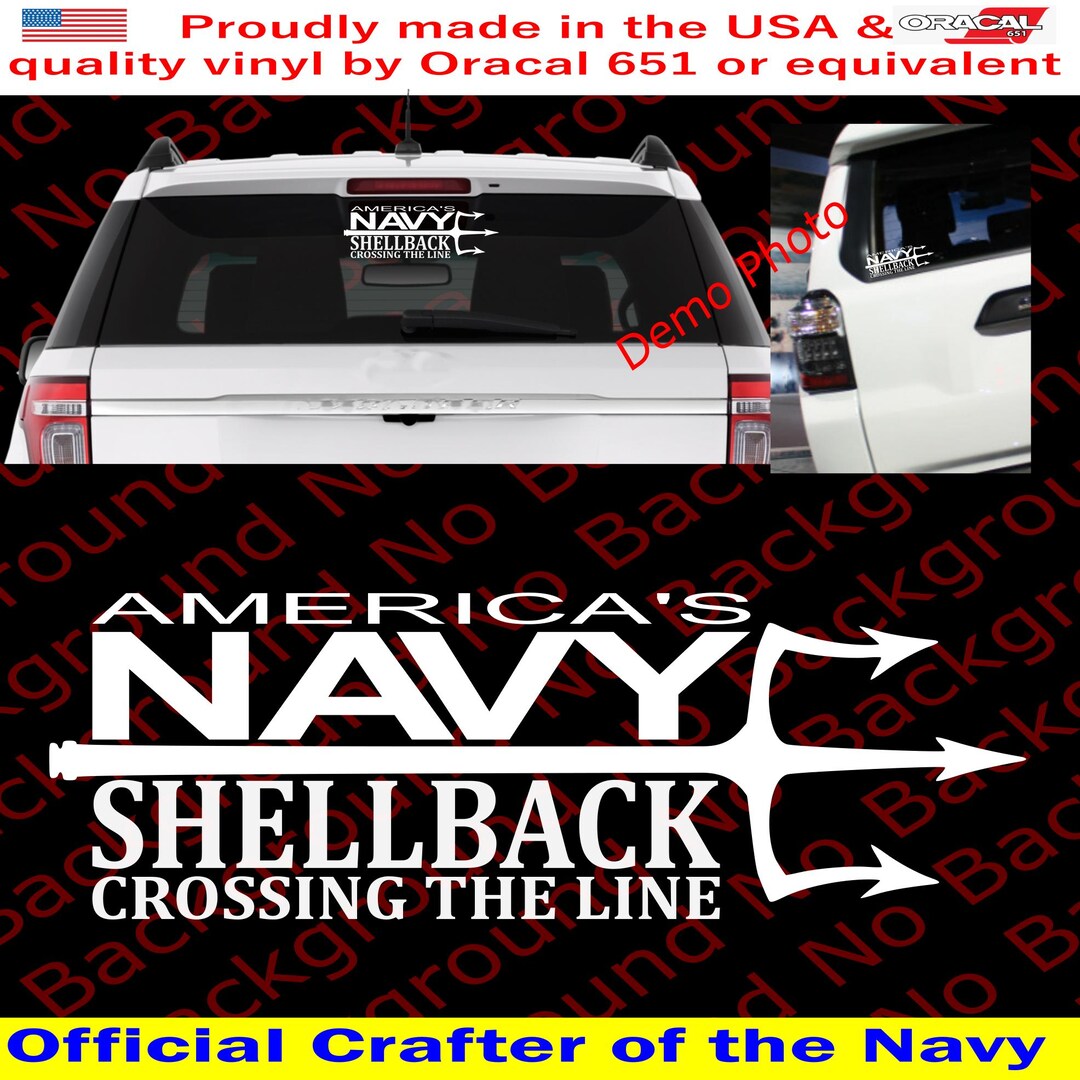 America's USA Navy Shellback Crossing the Line Vinyl Decal Die Cut ...