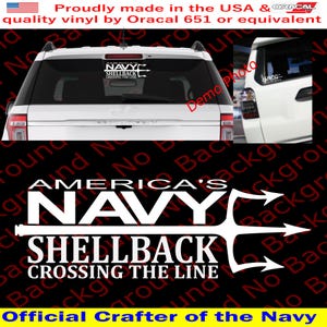 America's USA Navy Shellback Crossing the Line Vinyl Decal Die Cut ...