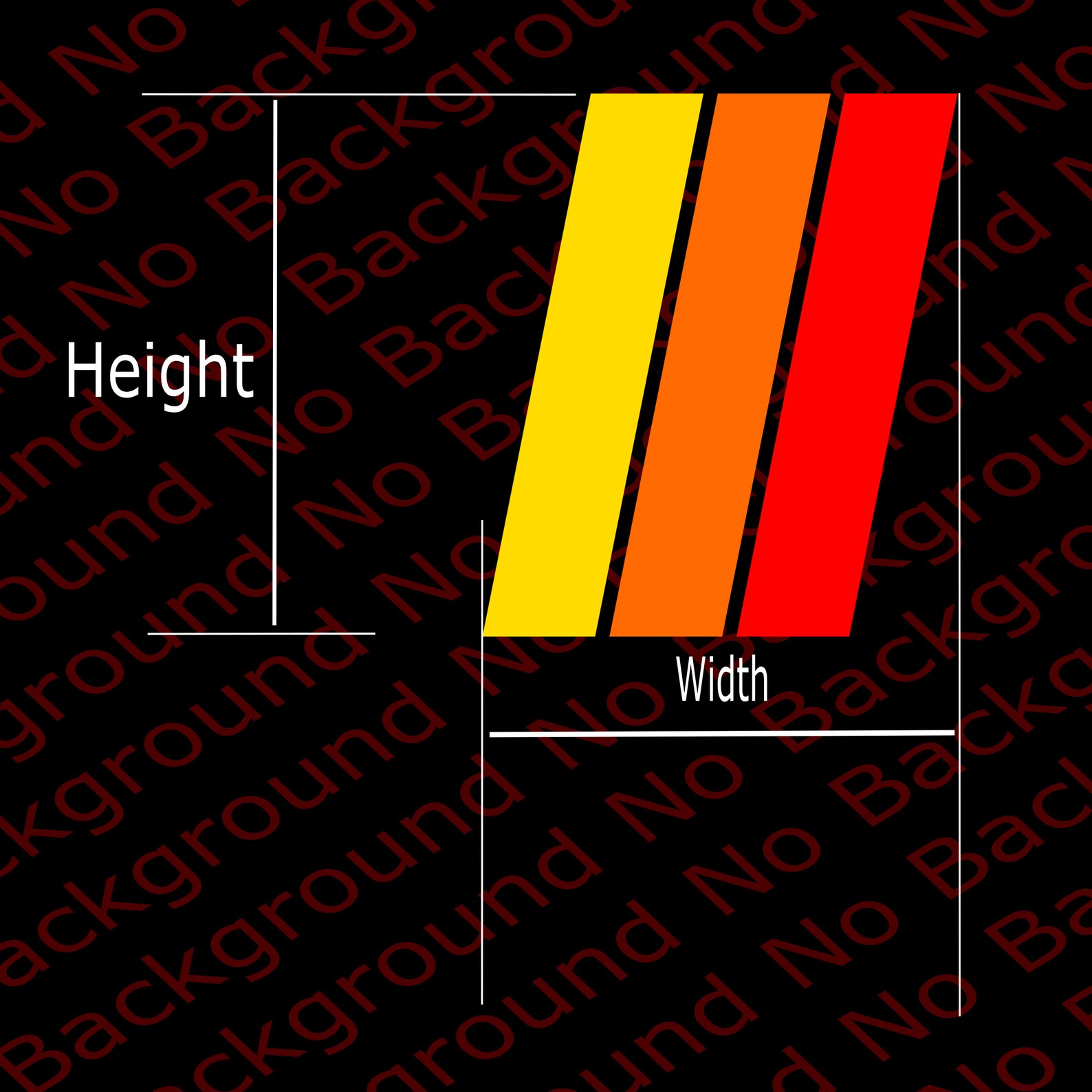 Many Sizes & Custom Colors - Retro Trio Racing Stripes Rainbow Vinyl ...