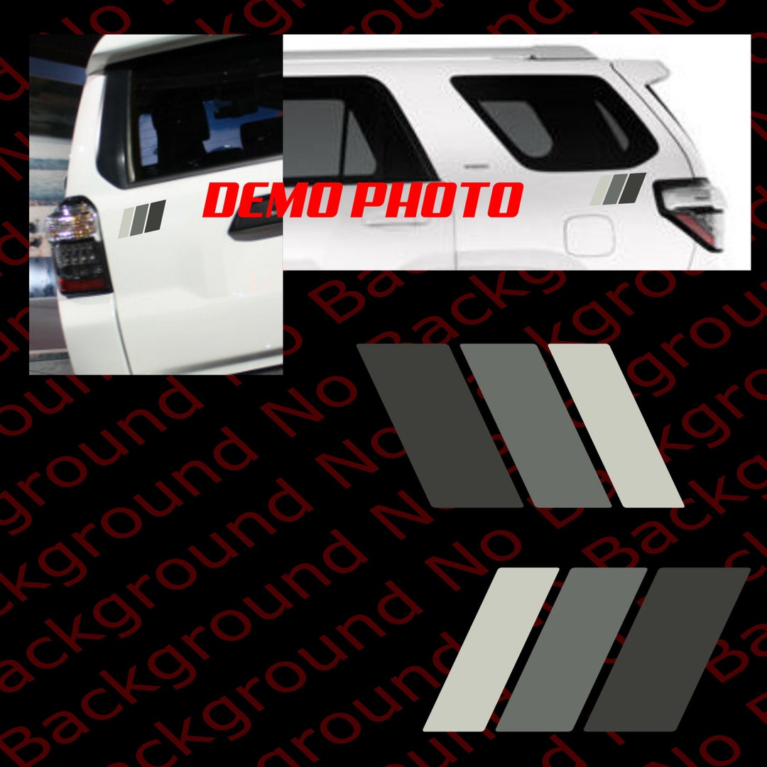 New - Grey Tones Retro Racing Stripes Rainbow Vinyl Die Cut Decal Fits ...