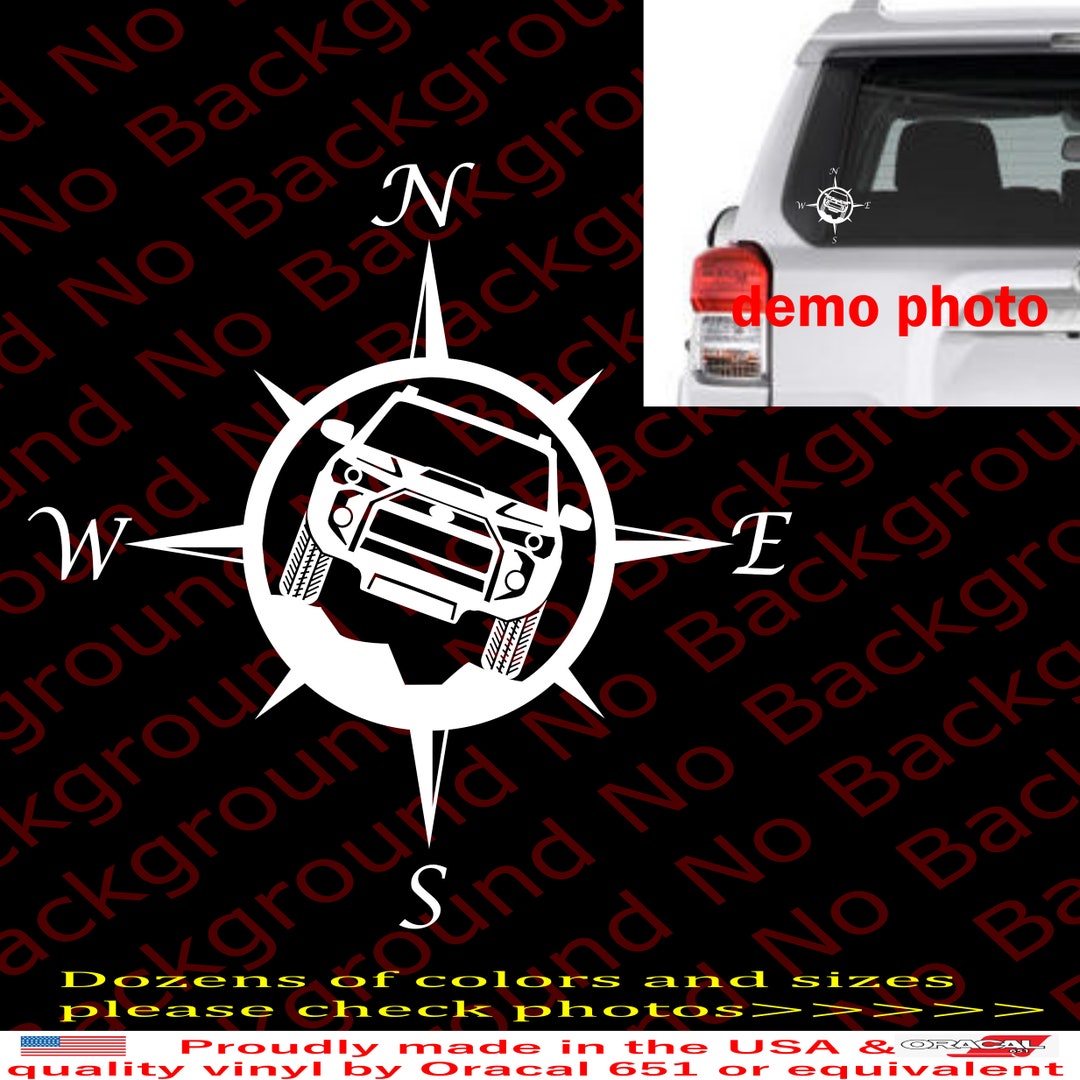 Overland Compass Vinyl Die Cut Decal Sticker for Tacoma 4runner Tundra ...