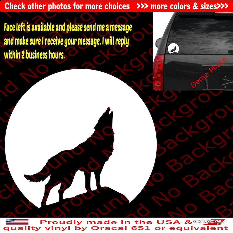 Howling Wolf Decal - Etsy