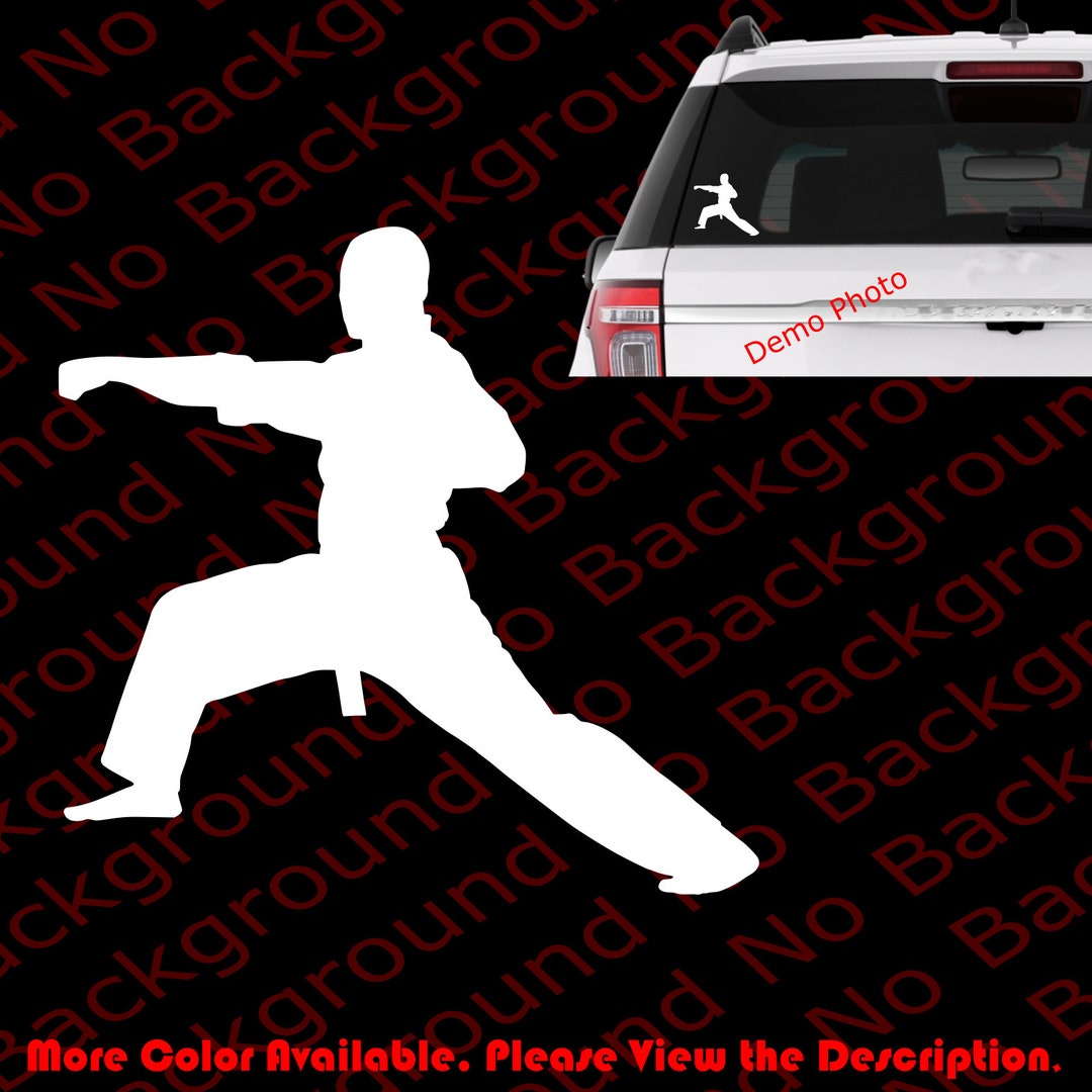 Many Colors & Sizes - KARATE PUNCH Sticker Car Window Decal Fight Kick ...