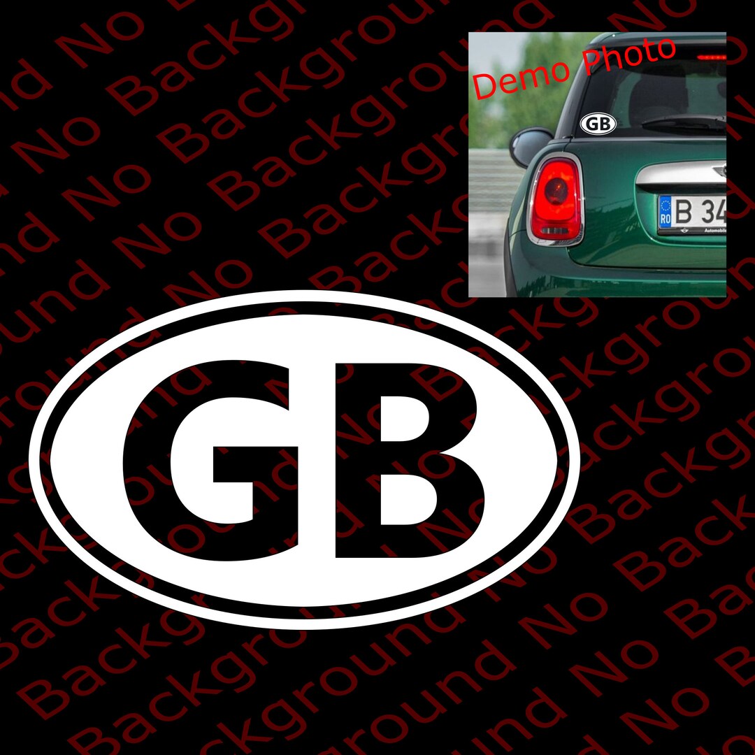 Many Colors - GB Great Britain Oval Europe Style Sticker Die Cut Vinyl ...