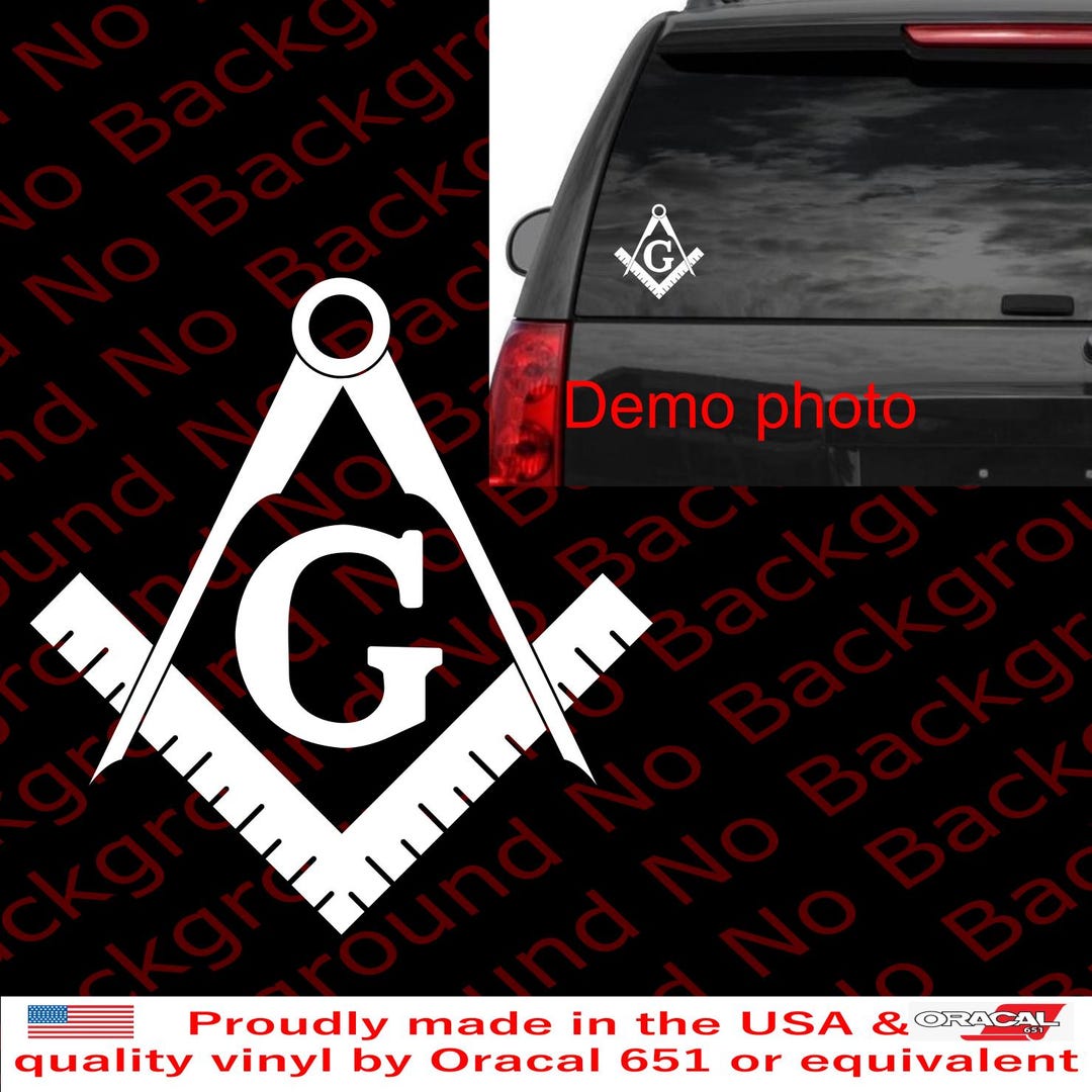 Freemasonry Emblem Sticker Die Cut Decal Freemason Masonic Fraternal ...