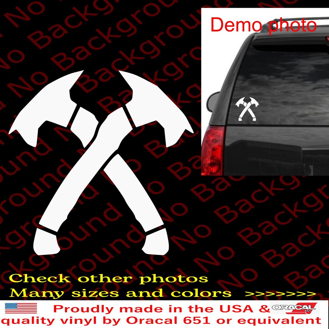 Tomahawk Axe Die Cut Vinyl Decal Die Cut Sticker for Car Window Bumper ...