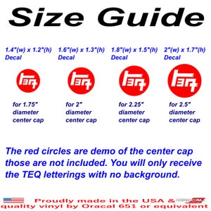 Set of 5 Pieces X Vintage TEQ Wheel Center Caps JDM Vinyl Decals Window ...