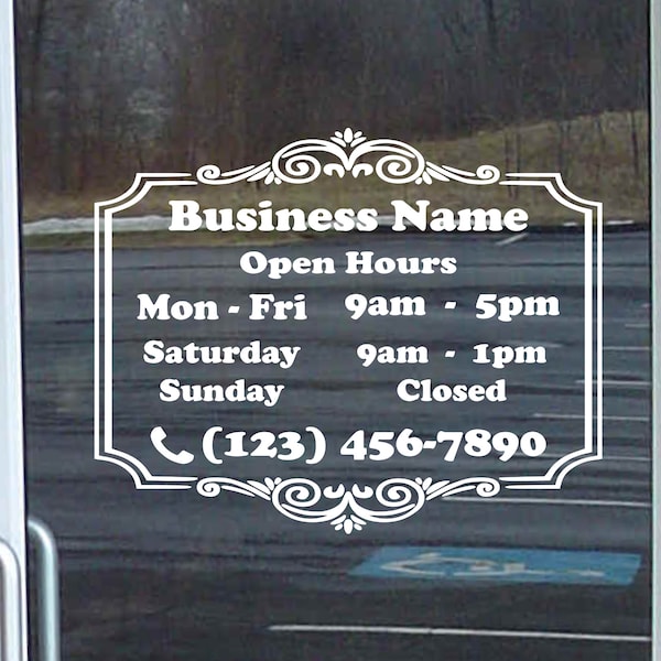 Business Door Decal - Etsy