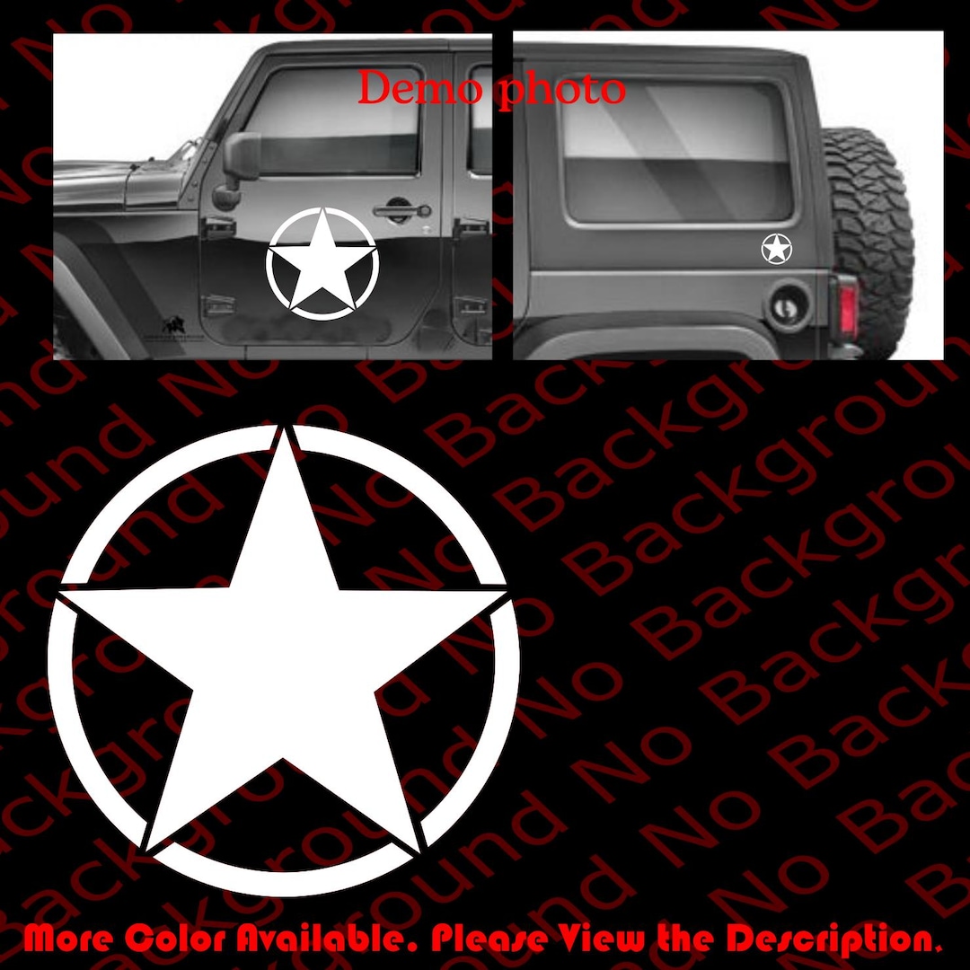Many Colors & Sizes: Military STAR Vinyl Decal Sticker for US Army ...