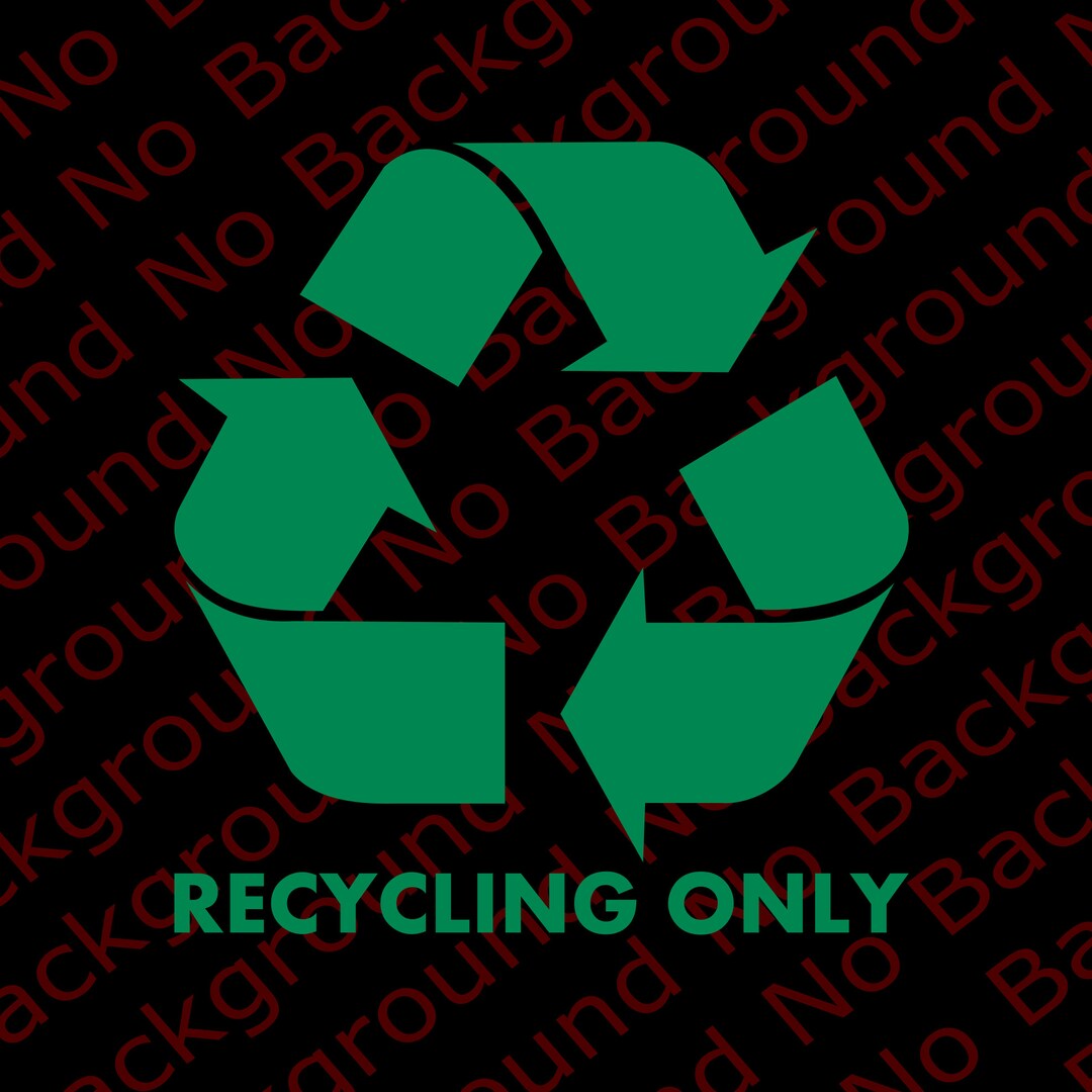 RECYCLING ONLY Symbol No Background Recycle Vinyl Die Cut Decal Sticker ...