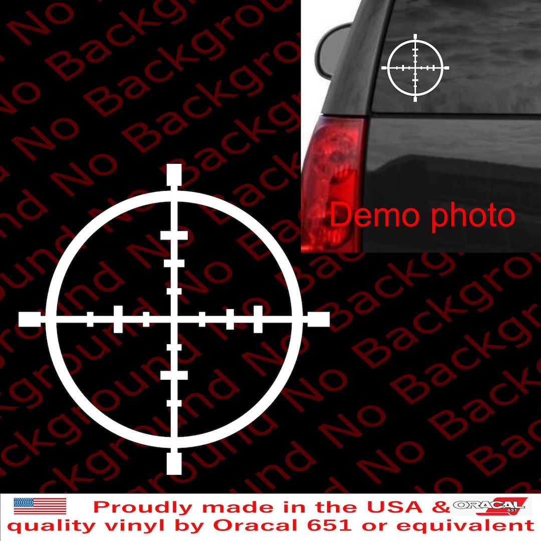 Crosshairs 2A Hunting Sticker Vinyl Die Cut Car Window Decal for Sniper ...