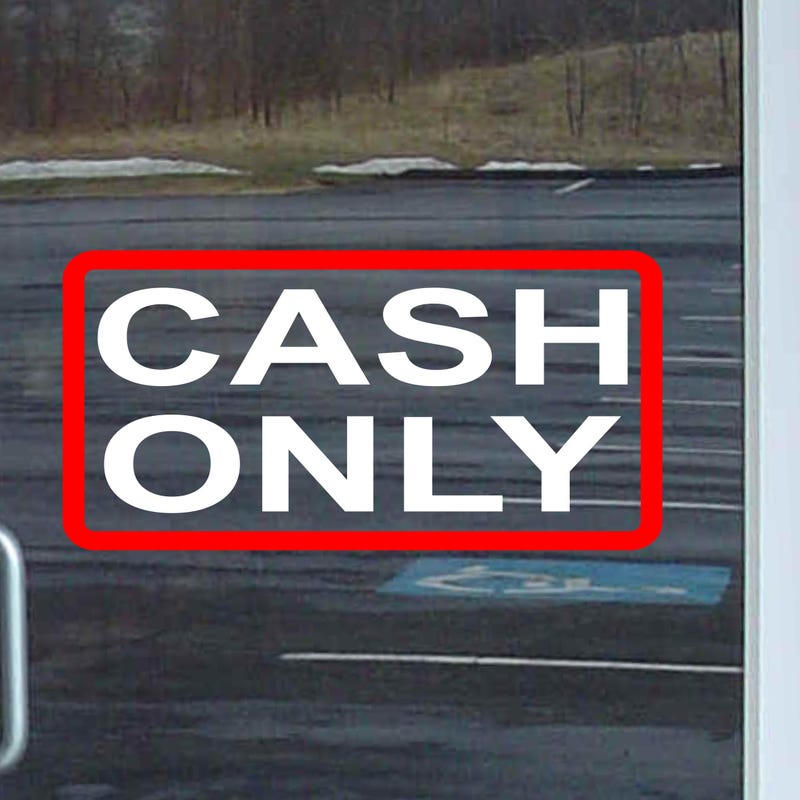 Cash Only Sign - Etsy