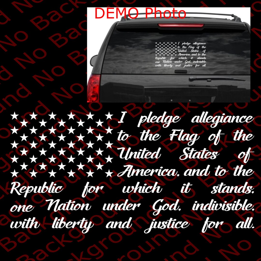 Pledge of Allegiance Script USA American Patriotic Flag National Anthem ...