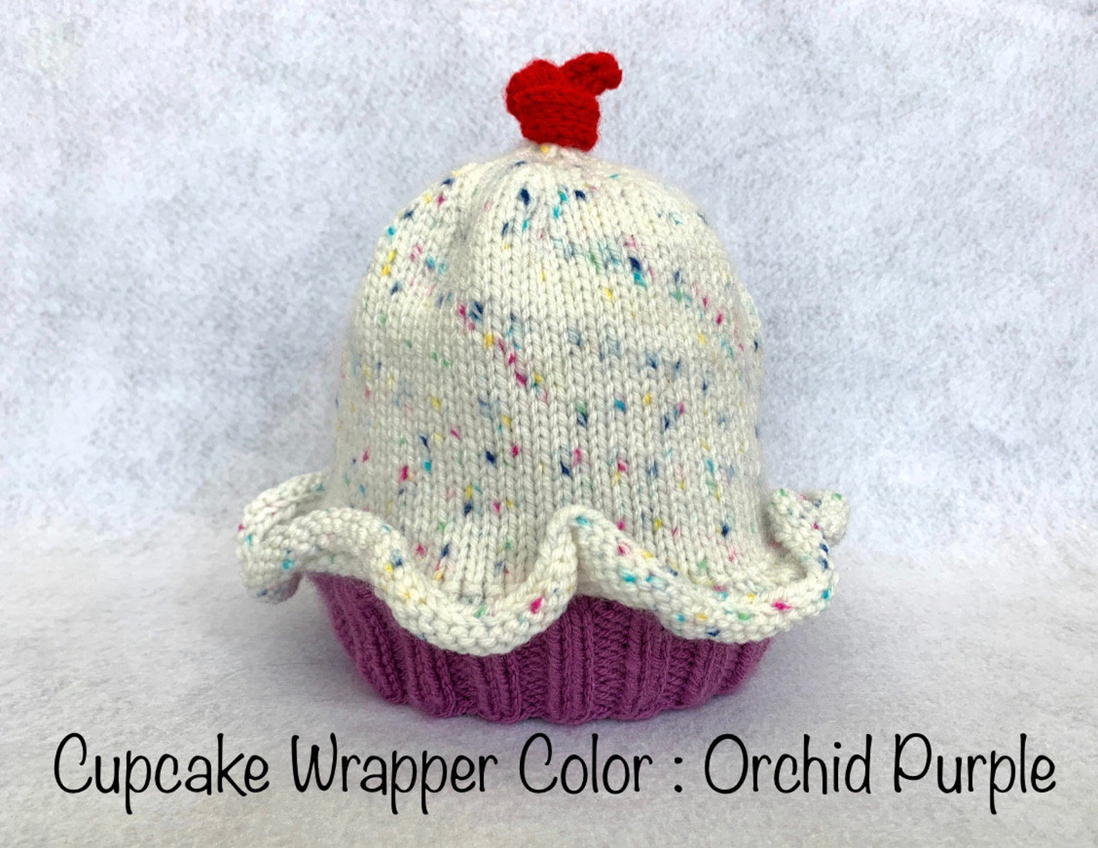 Cupcake Hat With White Sprinkle Frosting for Babies, Toddlers, Kids ...