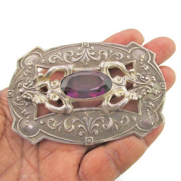 Repousse Brooch - Etsy