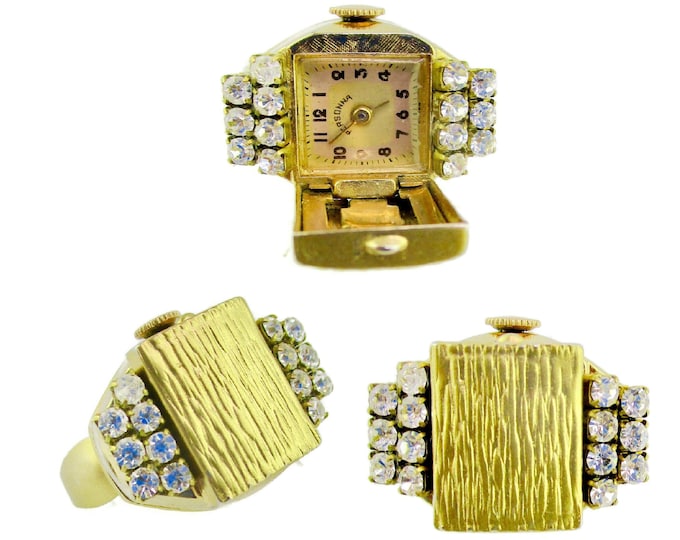 Futura Watch Ring/mechanical Wind up 17 Jewels Swiss Movement/timepiece ...