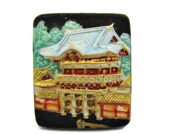 Vintage Japanese Toshikane Ceramic Button. - Etsy