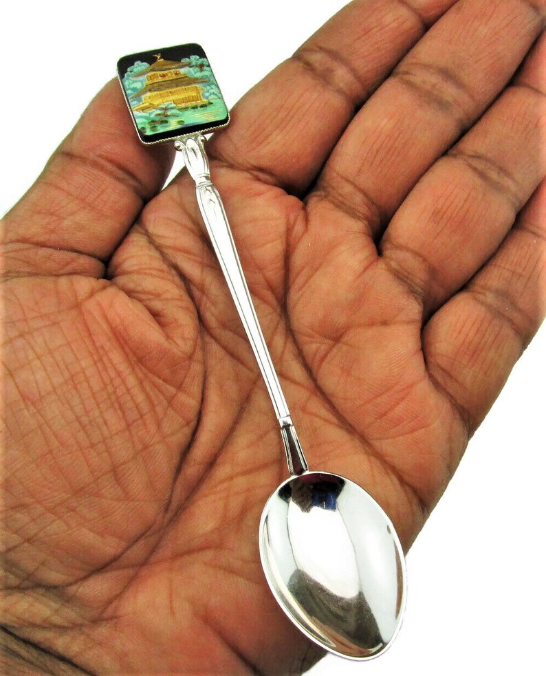 Toshikane Souvenir Spoon/kinkakuji Temple Golden Pavilion Tile/phoenix ...
