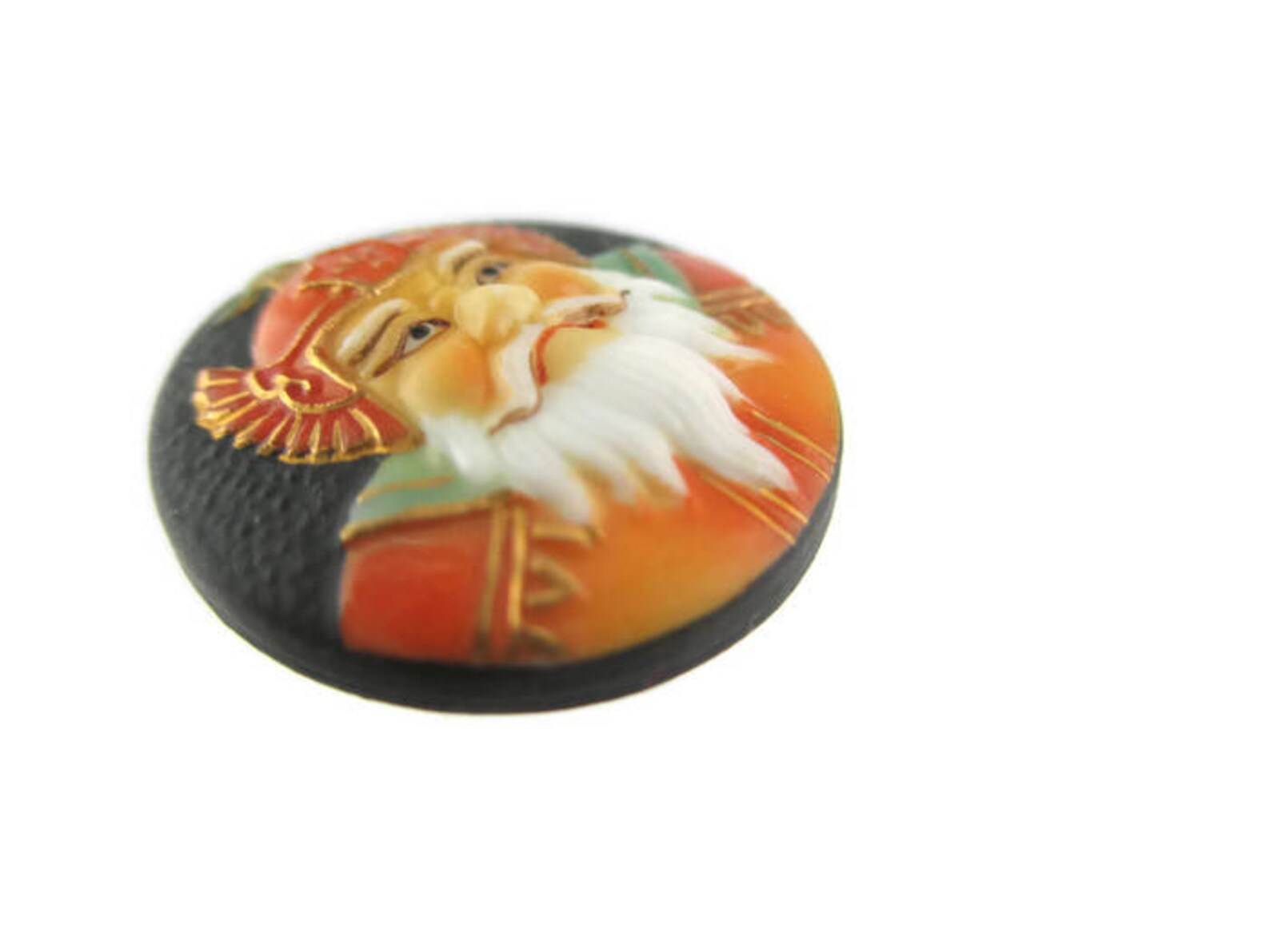 Toshikane BISHAMONTEN Button/ 7 Fortune Gods Arita Porcelain /seven ...