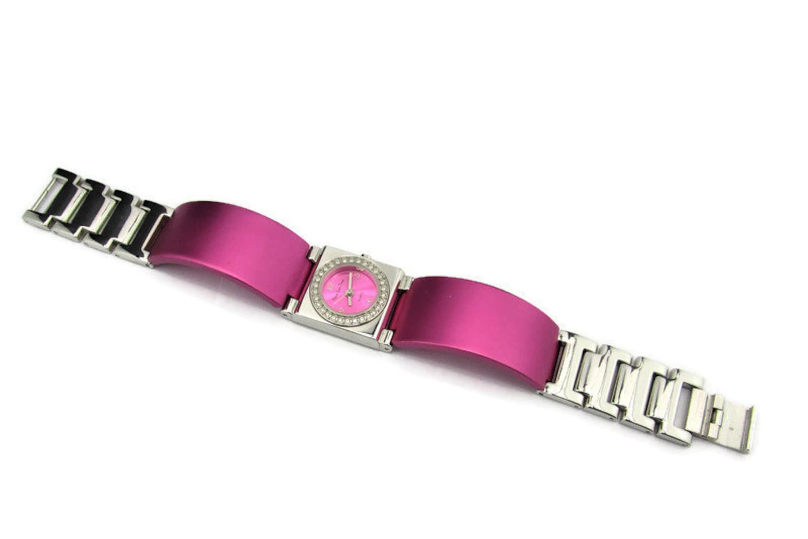 Main Line Time Hot Pink Watch/ Women's Quartz / Rhinestone - Etsy Norway