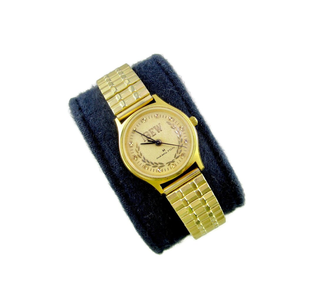 Hamilton IBEW Ladies Quartz Watch/gold Tone Expansion Band/new Battery ...