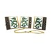 Toshikane Japan Cuff Links Set/green Chinese Dragon/ White Square Tiles ...