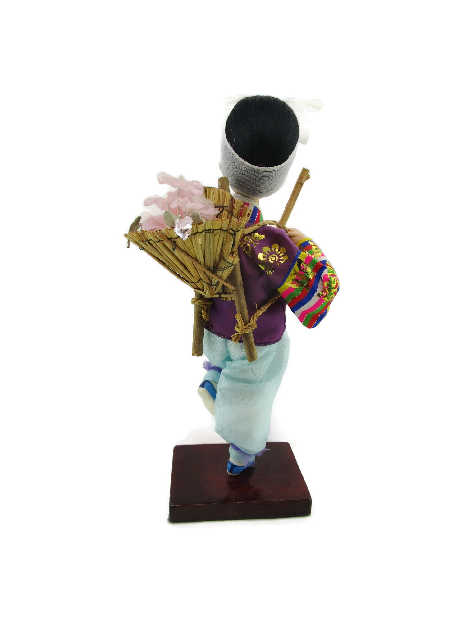 Saekdong Hanbok 10" Doll/south Korean Peasant Boy/in Violet Striped ...