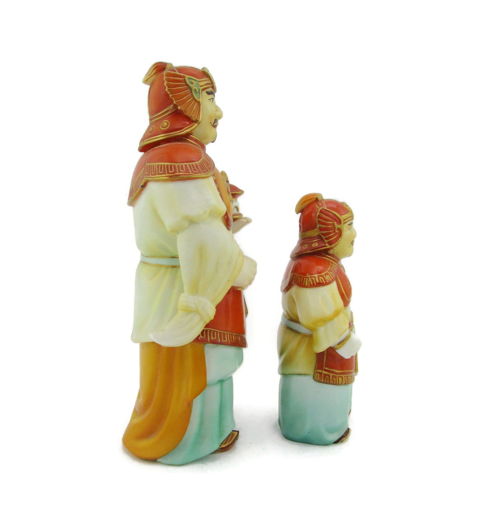 Toshikane Large BISHAMONTEN Figurine/7 Fortune Gods Arita Porcelain ...