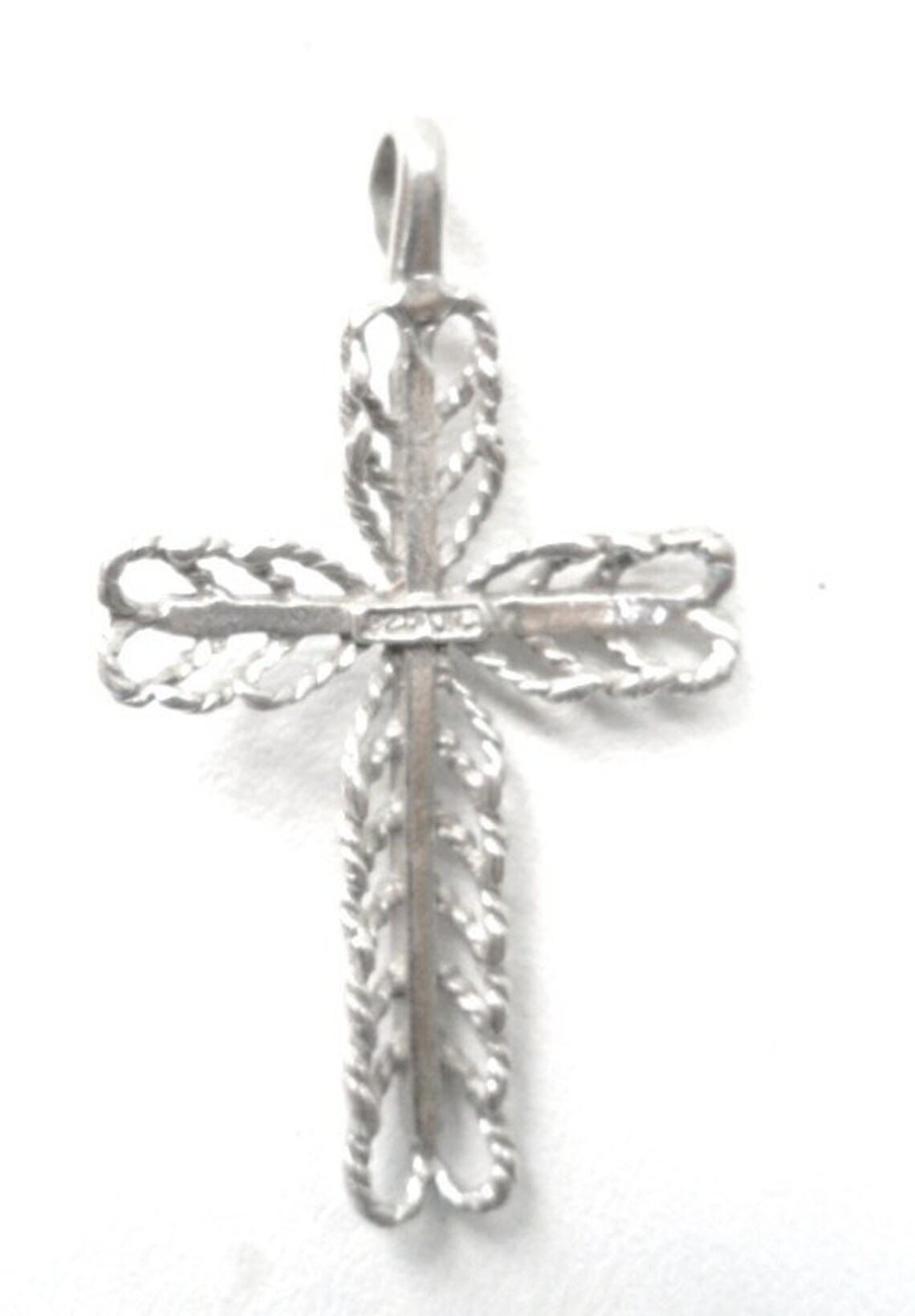 Vintage 925 Sterling Silver Filigree Cross Pendant | Etsy