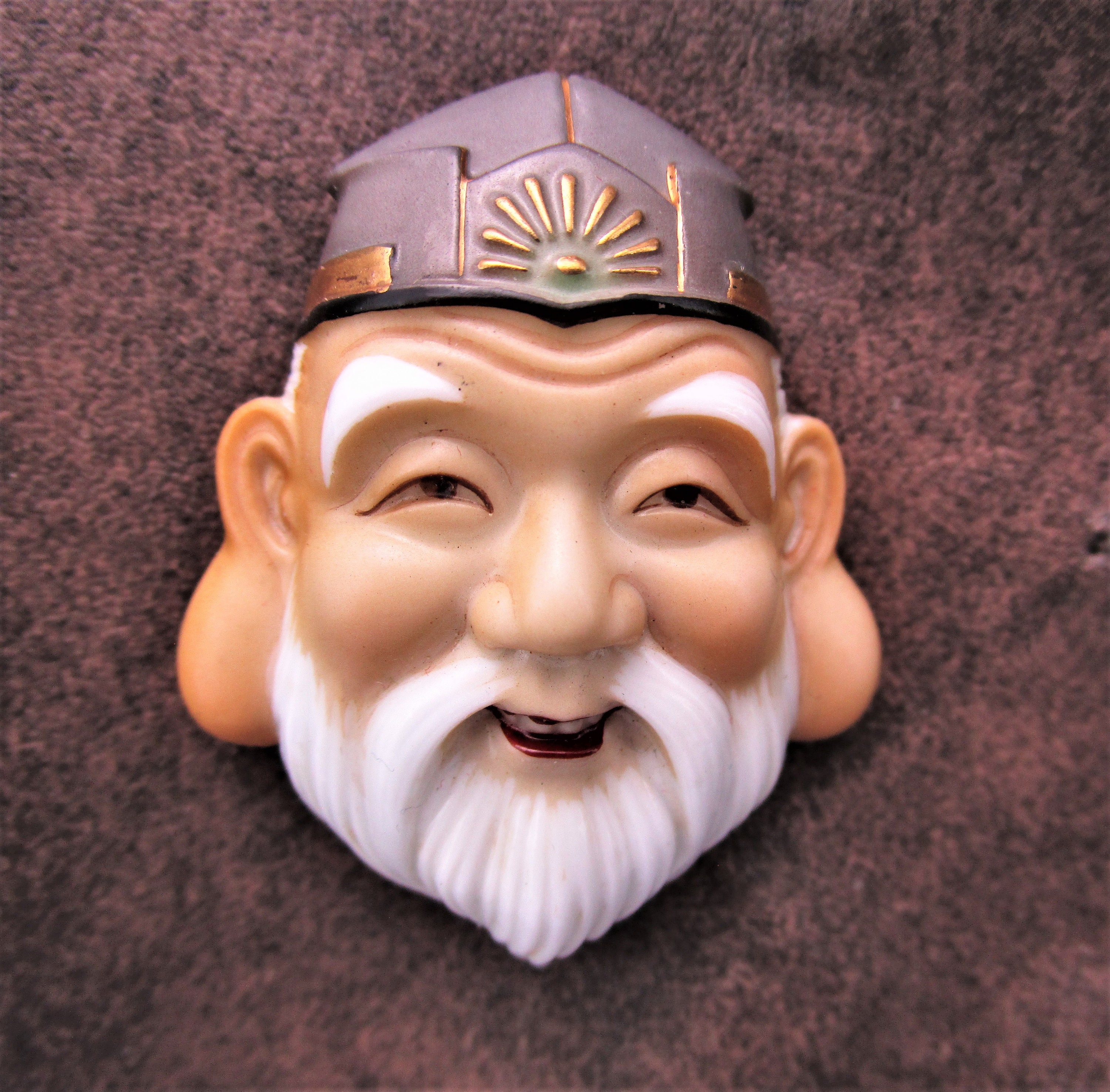 TOSHIKANE Obidome JUROJIN Pin/7 Fortune Gods Arita Porcelain /seven ...