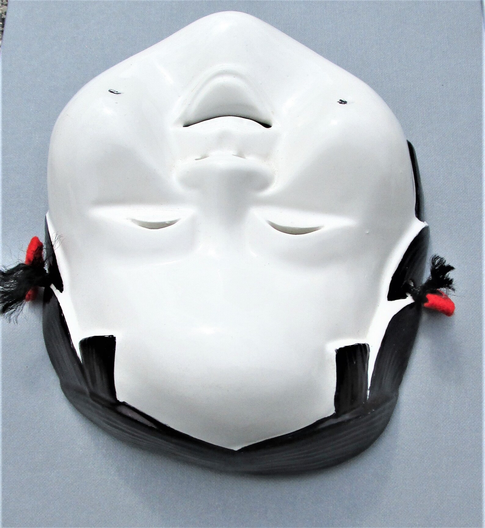 Large Okame Mask/smiling Maid for Japanese Noh Play /hand Painted Arita ...