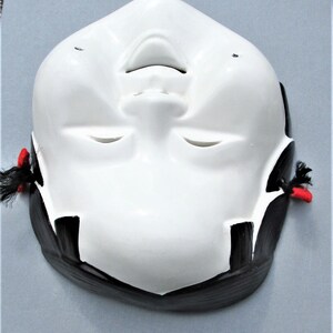 Large Okame Mask/smiling Maid for Japanese Noh Play /hand Painted Arita ...