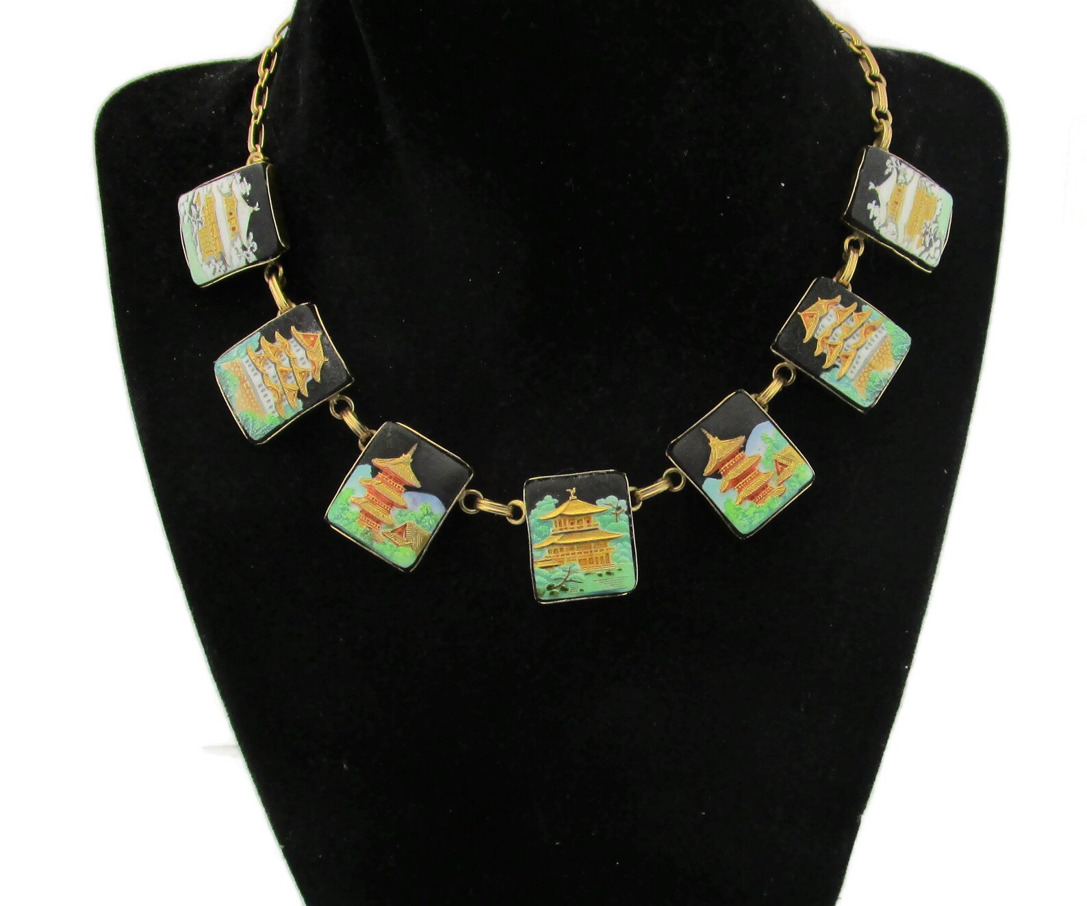 トシカネ Toshikane Necklace/historical Landmarks of Japan/12k Gold - Etsy