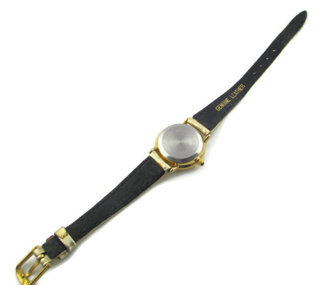 COLLEZIO Big Numbers Watch / Gold Metallic Leather Strap/ Hong - Etsy