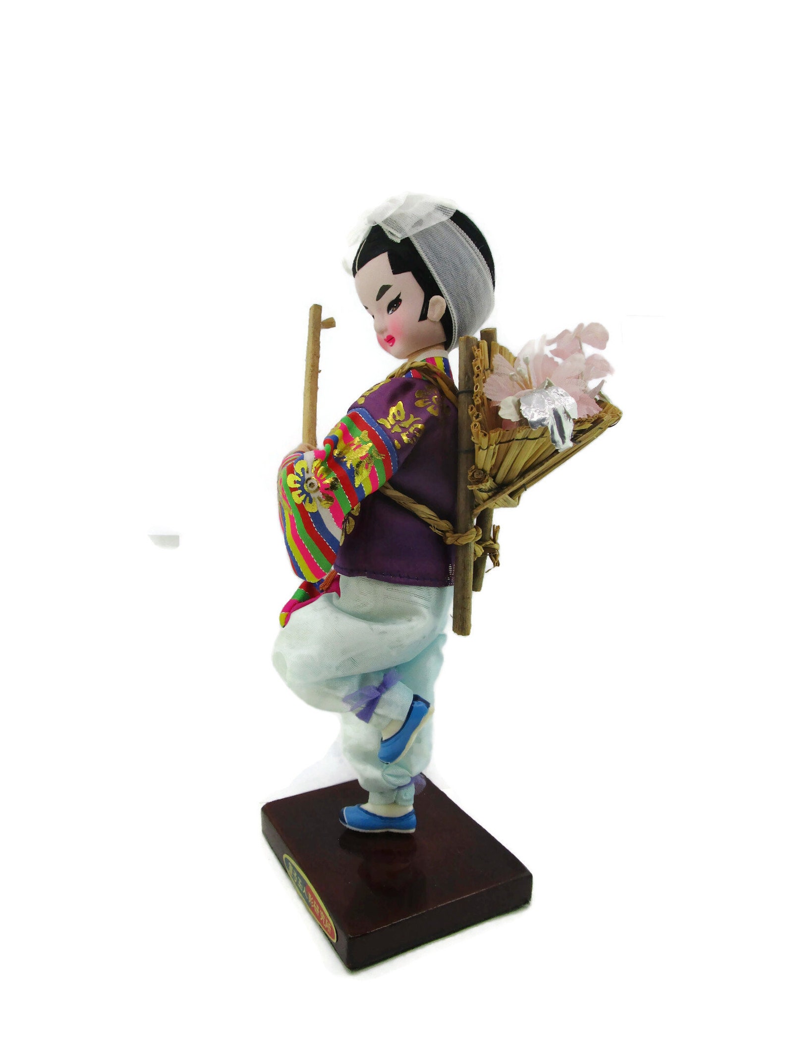 Saekdong Hanbok 10" Doll/south Korean Peasant Boy/in Violet Striped ...