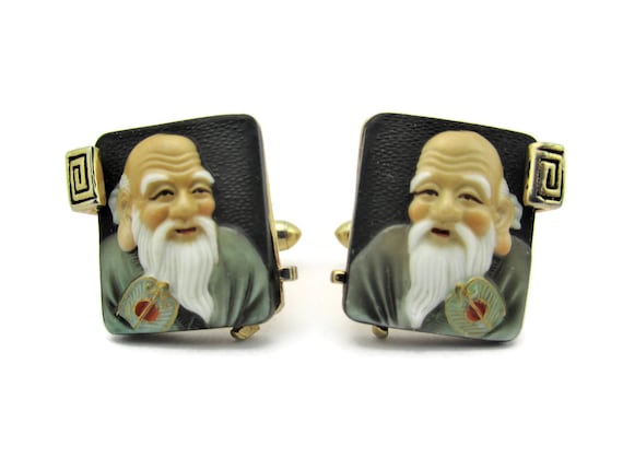 Toshikane FUKUROKUJU Cufflinks By Swank/7 Fortune god… - Gem