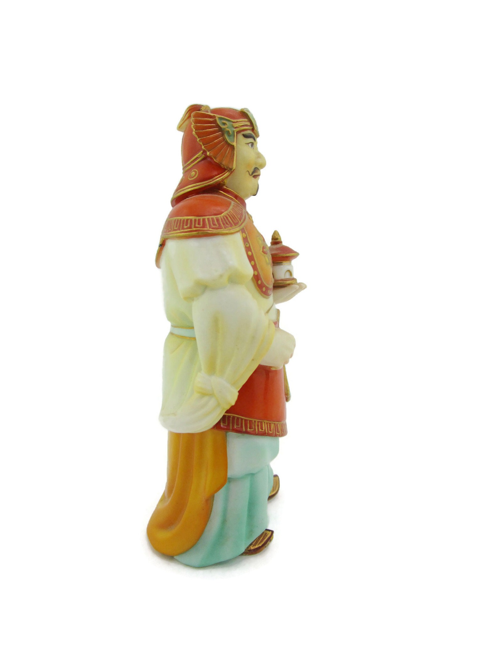 Toshikane Large BISHAMONTEN Figurine/7 Fortune Gods Arita Porcelain ...