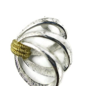 Vintage Napier Gold and Silver Tone Lasso Loops Brooch Pin - Etsy