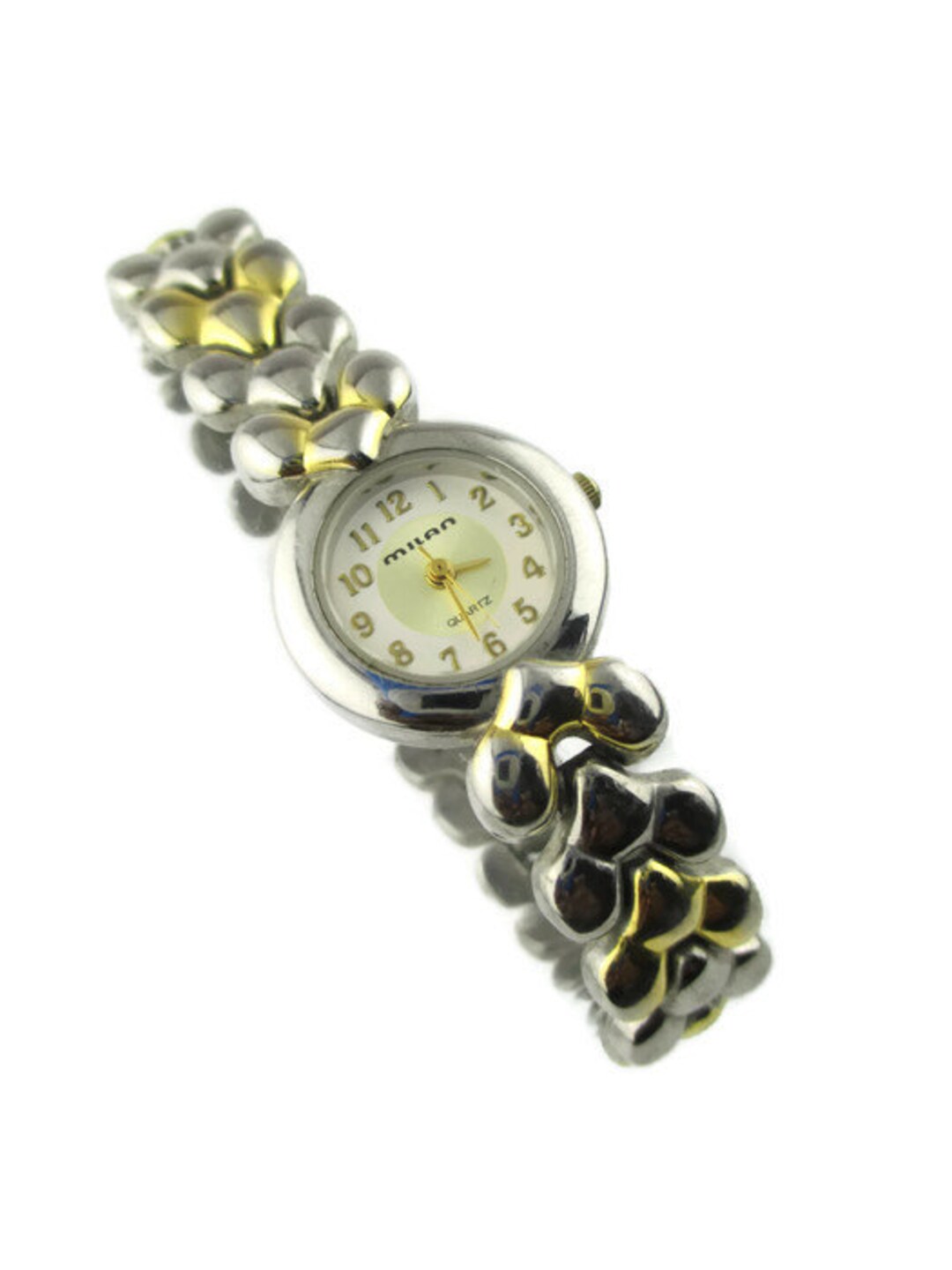 Milan Quartz Watch – Silver & Gold Tone Stainless Steel Bracelet - Etsy